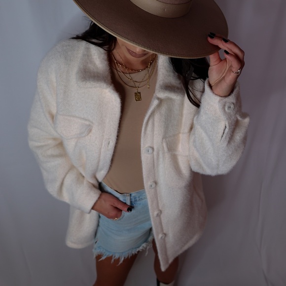 Jackets & Coats | Maddie Shacket Ivory | Poshmark